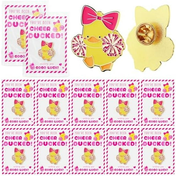 24 Pack Cheer Team Gifts Bulk Cheerleader Duck Pins Brooches You've ...