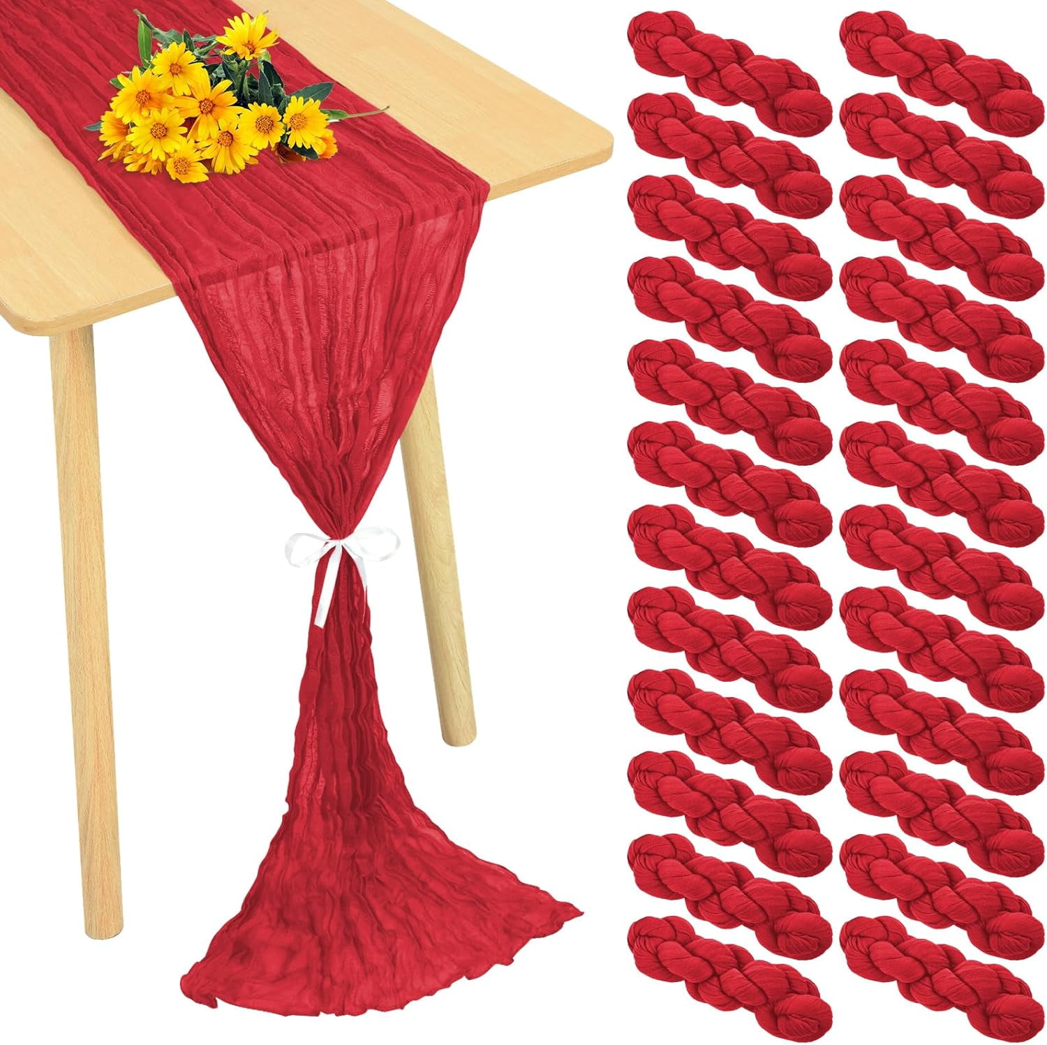 24 Pack Cheesecloth Table Runner 20 x 120 inch Cheese Cloth Table ...