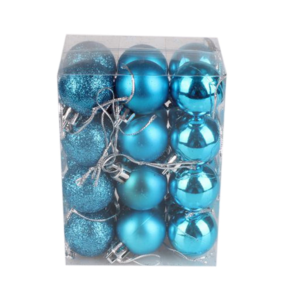 24Pcs Mini Christmas Balls Ornaments, 3cm Small Shatterproof Christmas ...