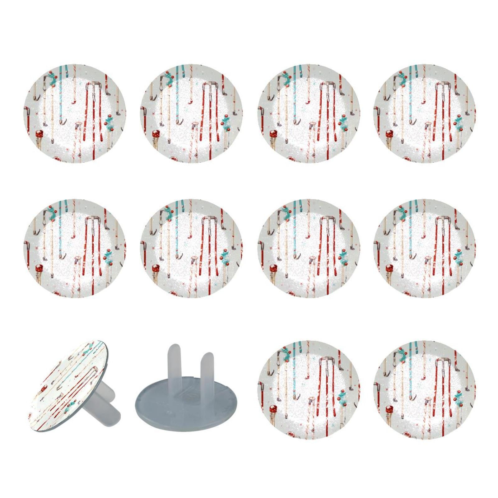 24 Pack Christmas Crutch Outlet Covers Baby Proofing, Child Safety Plug ...