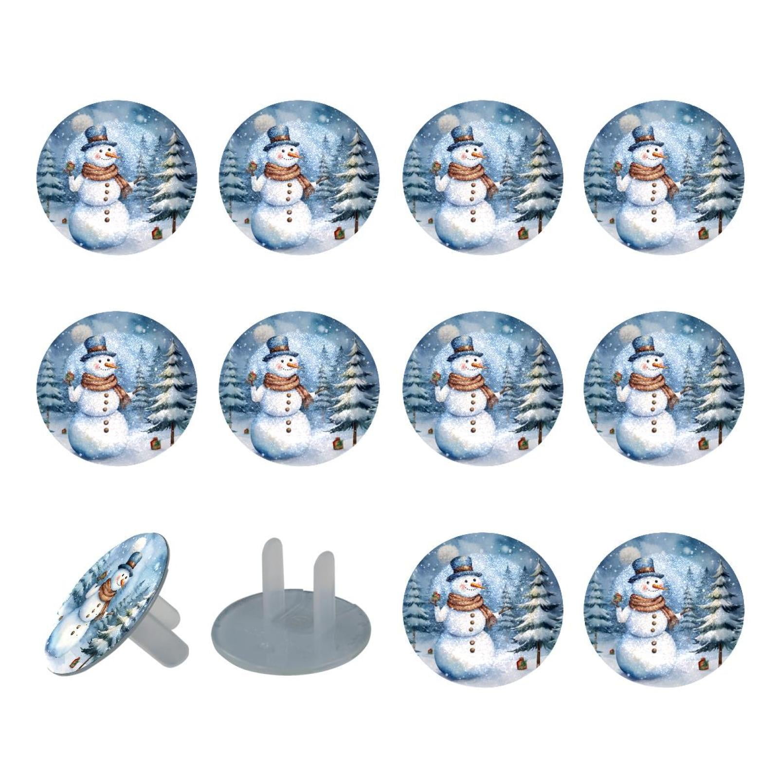 24 Pack Christmas Snowman Outlet Covers Baby Proofing | Secure Electric ...