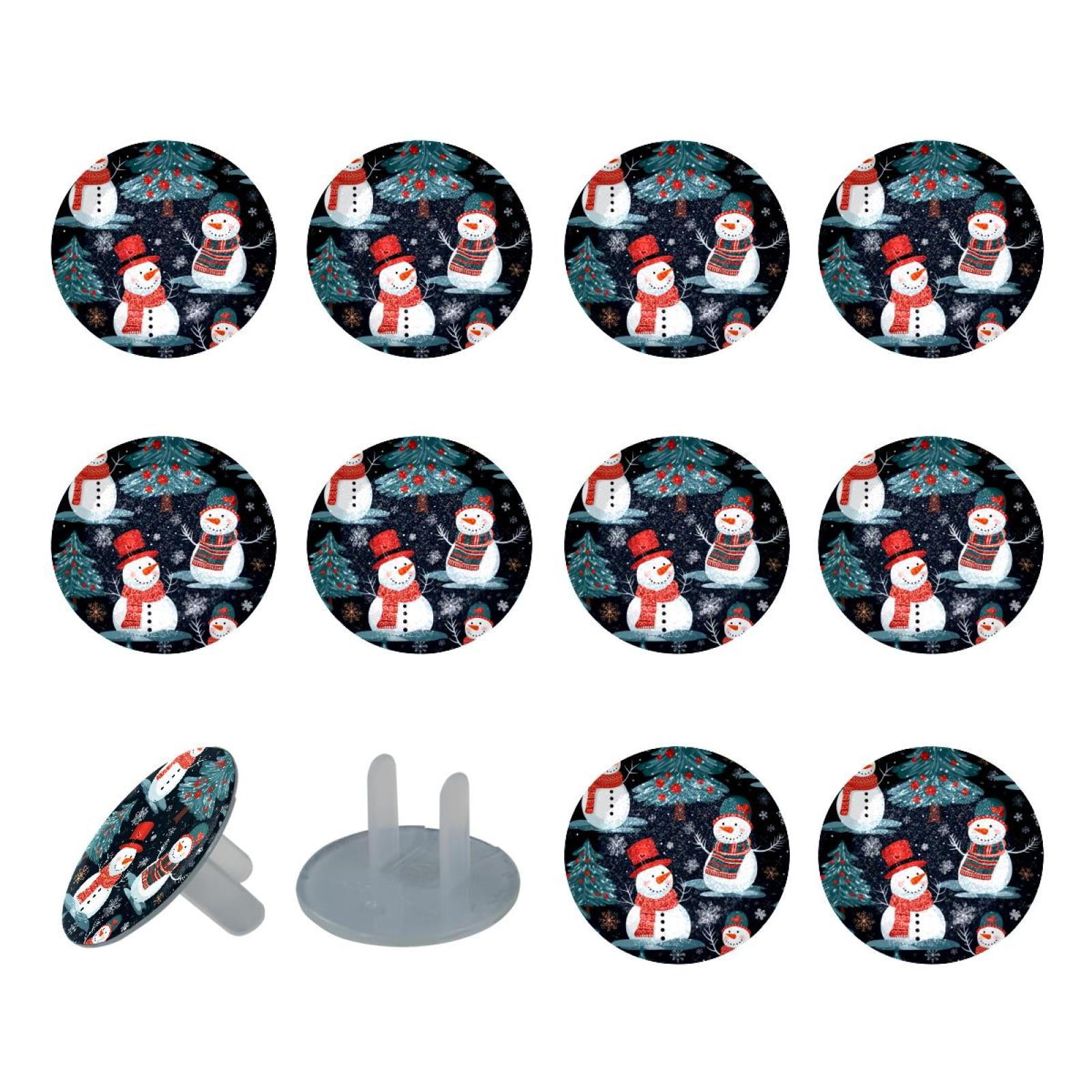 24 Pack Christmas Snowman Outlet Covers Baby Proofing Socket Protectors ...