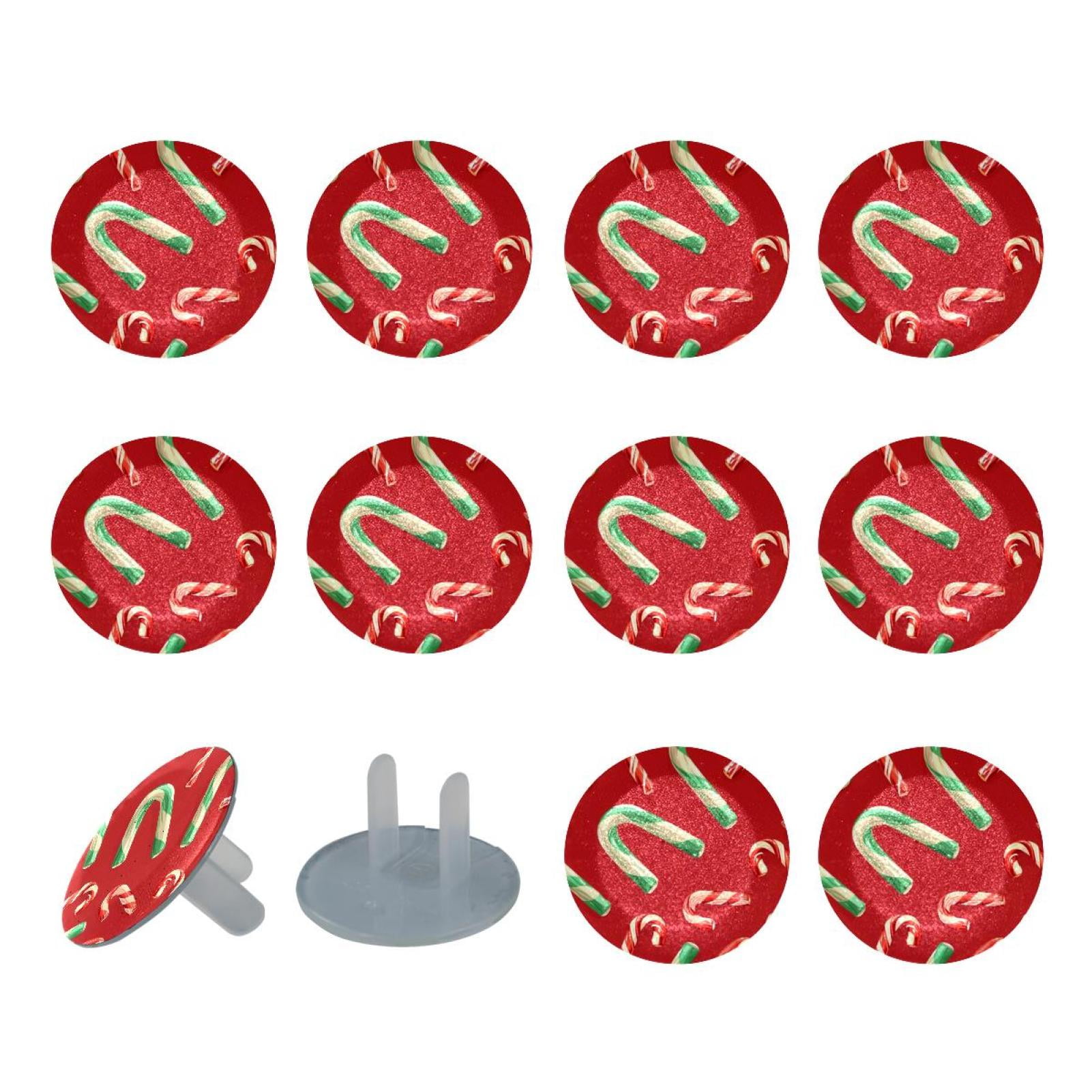 24 Pack Christmas candy cane Outlet Covers Baby Proofing | Secure ...