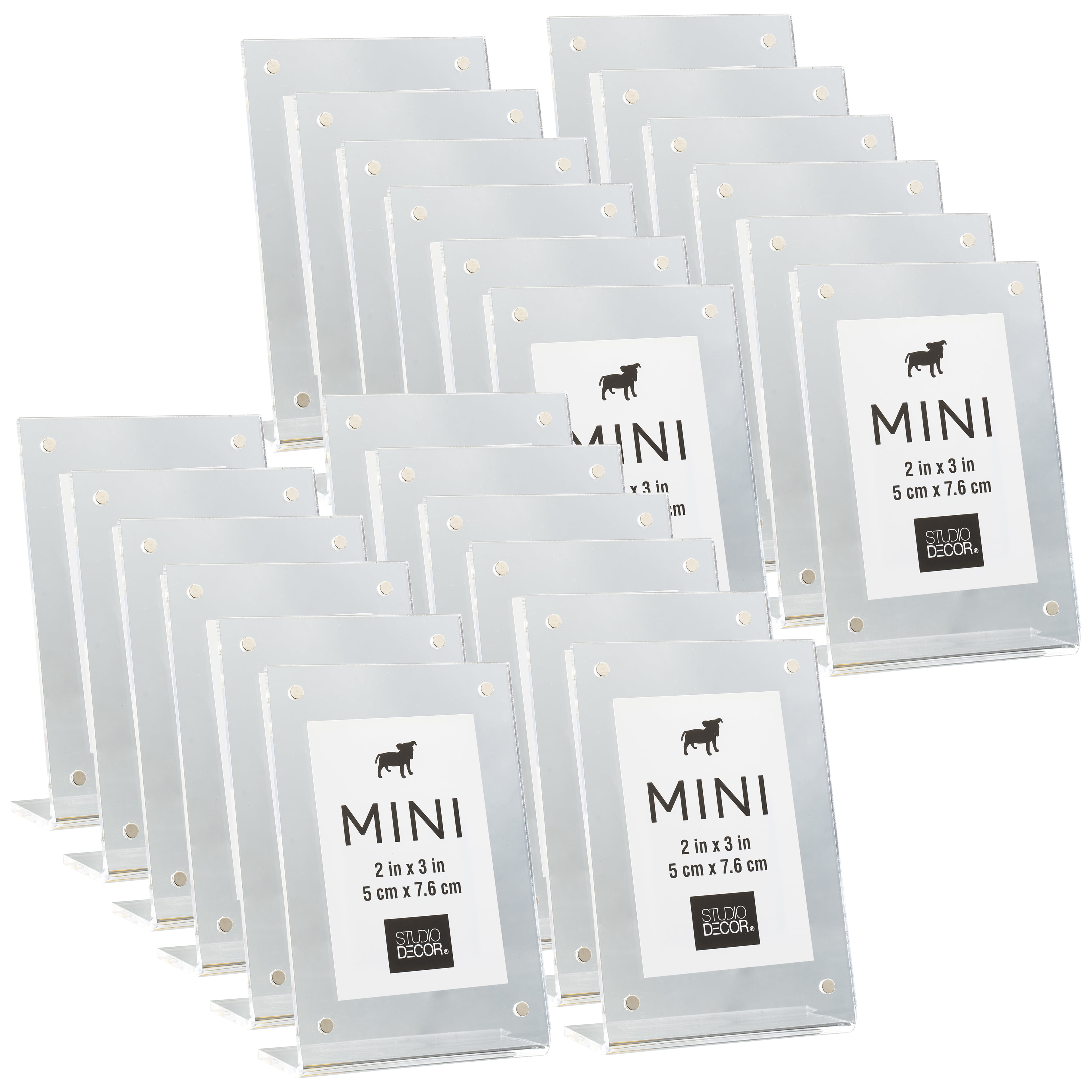 24 Pack: Clear Slanted 2" x 3" Mini Frame by Studio Décor® - Walmart.com