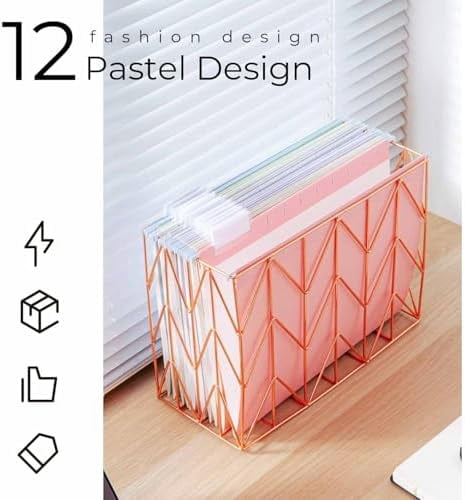 24 Pack Colored Hanging File Folders Letter Size Decorative Hanging ...