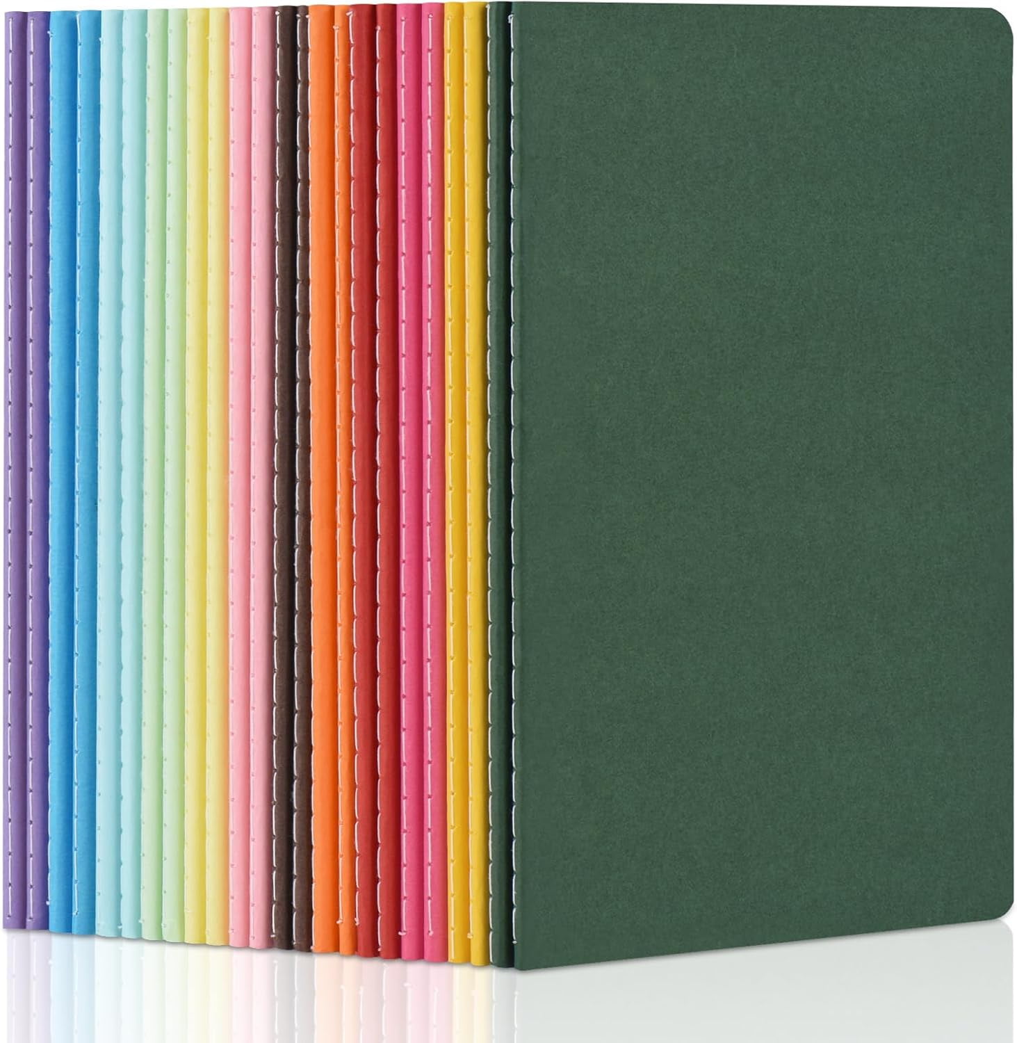 24 Pack Colorful Blank Notebooks Bulk, A5 Journals with 12 Colors, 60 ...