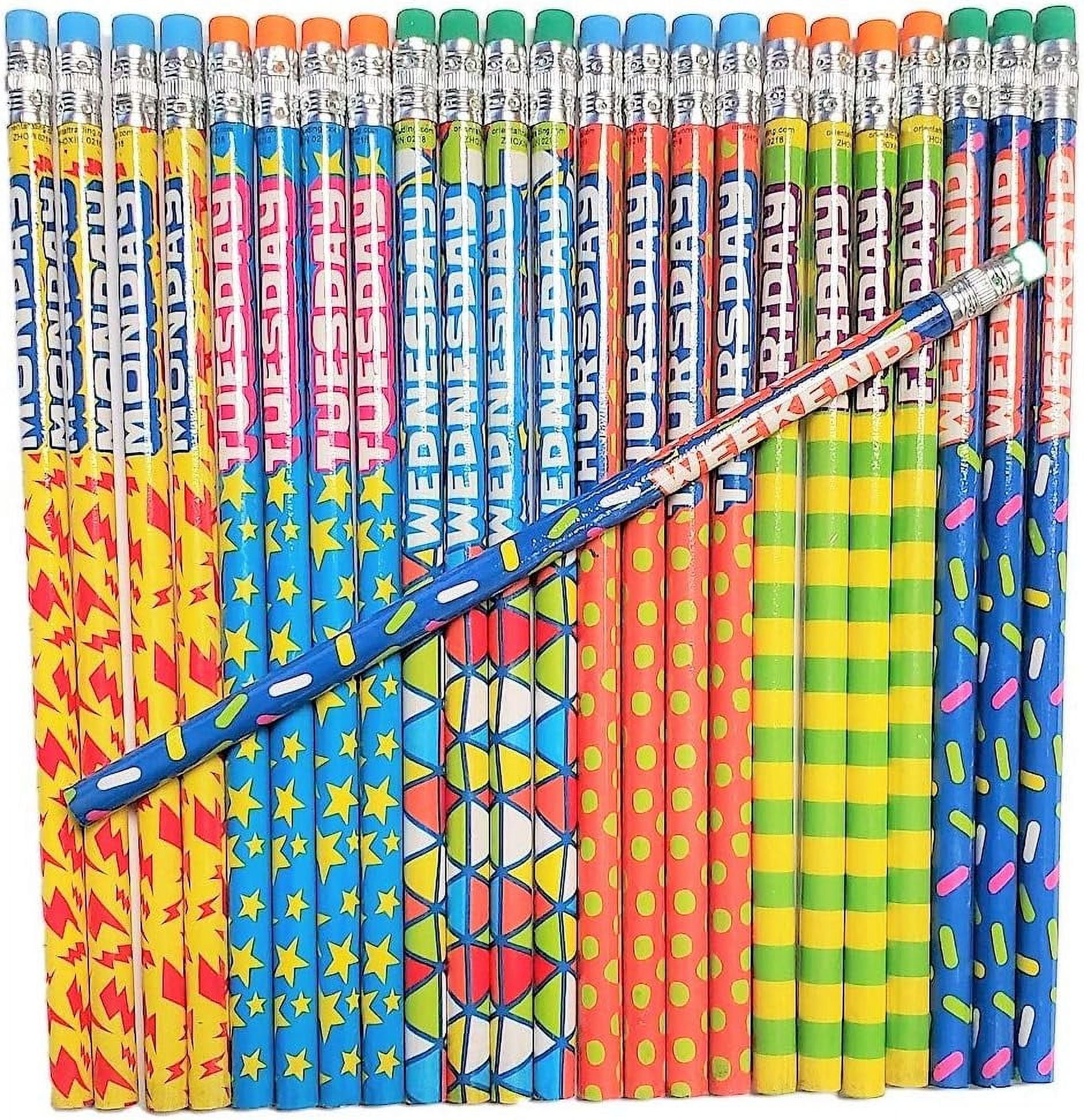 24 Pack- Cool Colorful Days of the Week #2 Lead 7.5" Pencils, Monday ...
