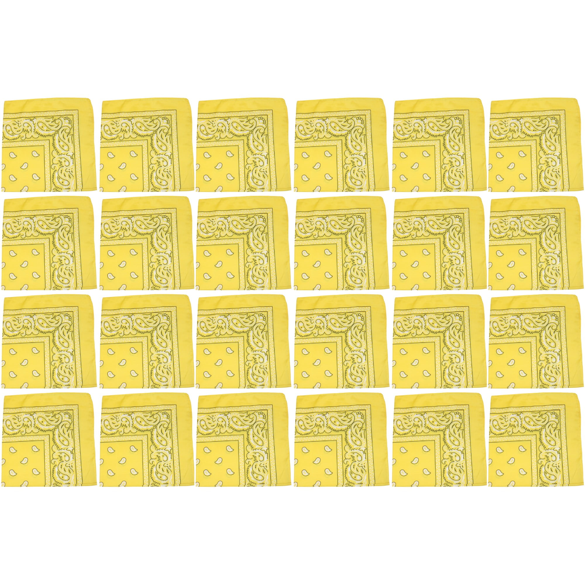 24 Pack Cotton Bandanas Paisley Design Bulk Set for Events, Crafts ...