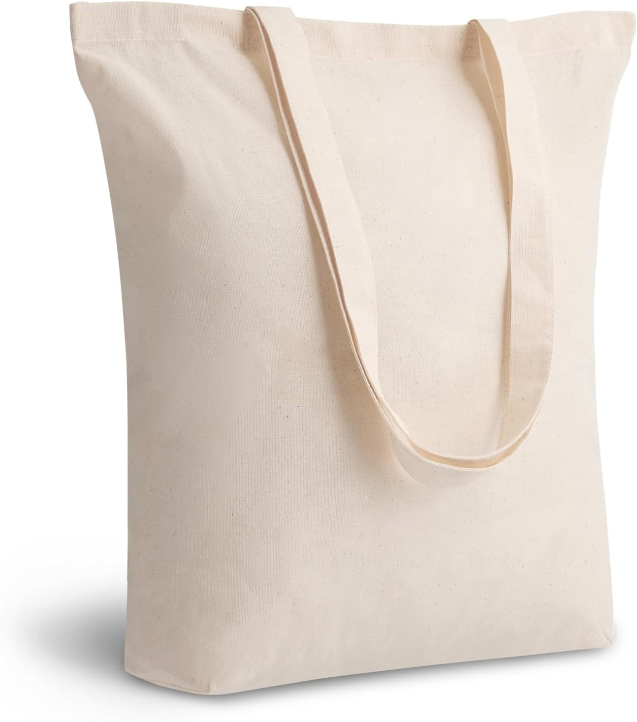 24-Pack Cotton Tote Bags with 4" Gusset, 15"x16"x4" Economical ...
