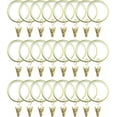24 Pack Curtain Rings with Smooth, Quiet Nylon Inserts with Clips ...