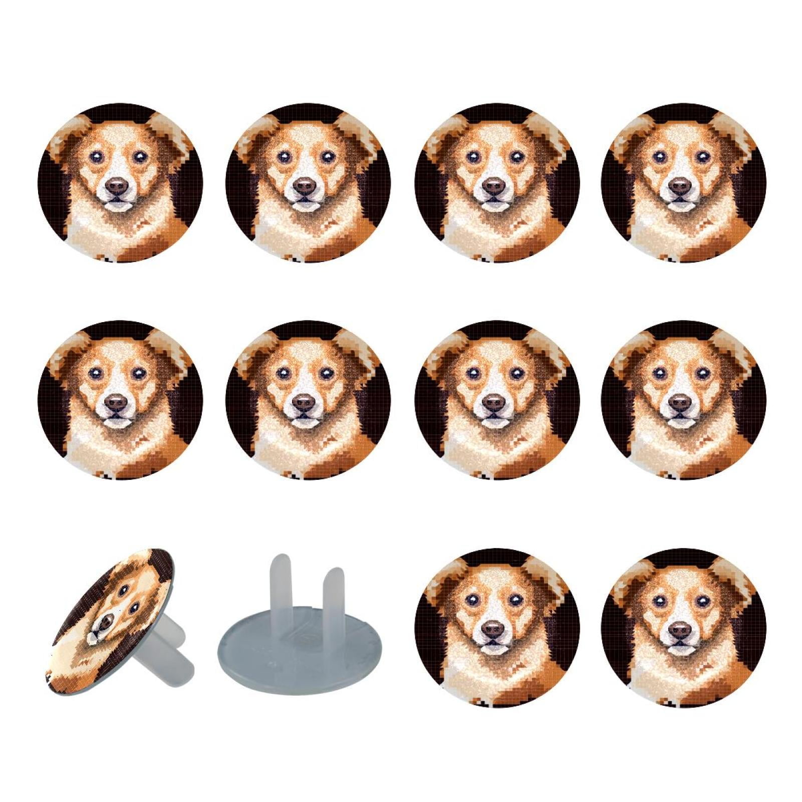 24 Pack Cute Dog Outlet Covers Baby Proofing | Secure Electric Plug ...
