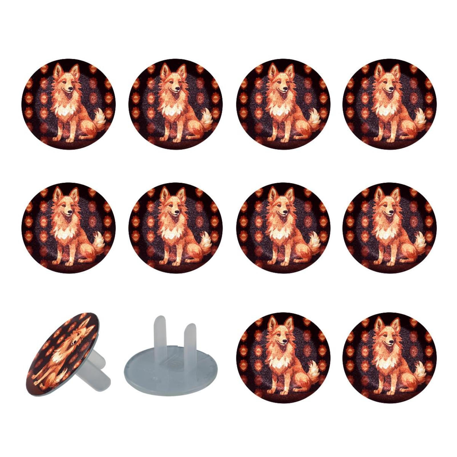 24 Pack Cute Dog Outlet Covers Baby Proofing | Secure Electric Plug ...