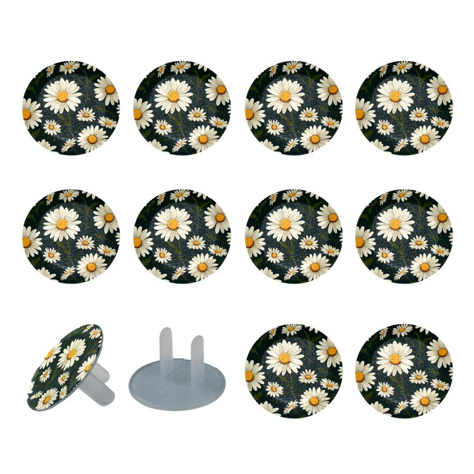 24 Pack Daisy Outlet Covers Baby Proofing, Child Safety Plug Covers for ...