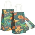 24 Pack Dinosaur Goody Bags with Handles, 5.3x3.2x9 Inch for Kids ...