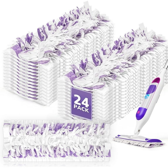 24 Pack Disposable Power Mop Pads Refills for Mop, Unscented 14-Layer ...