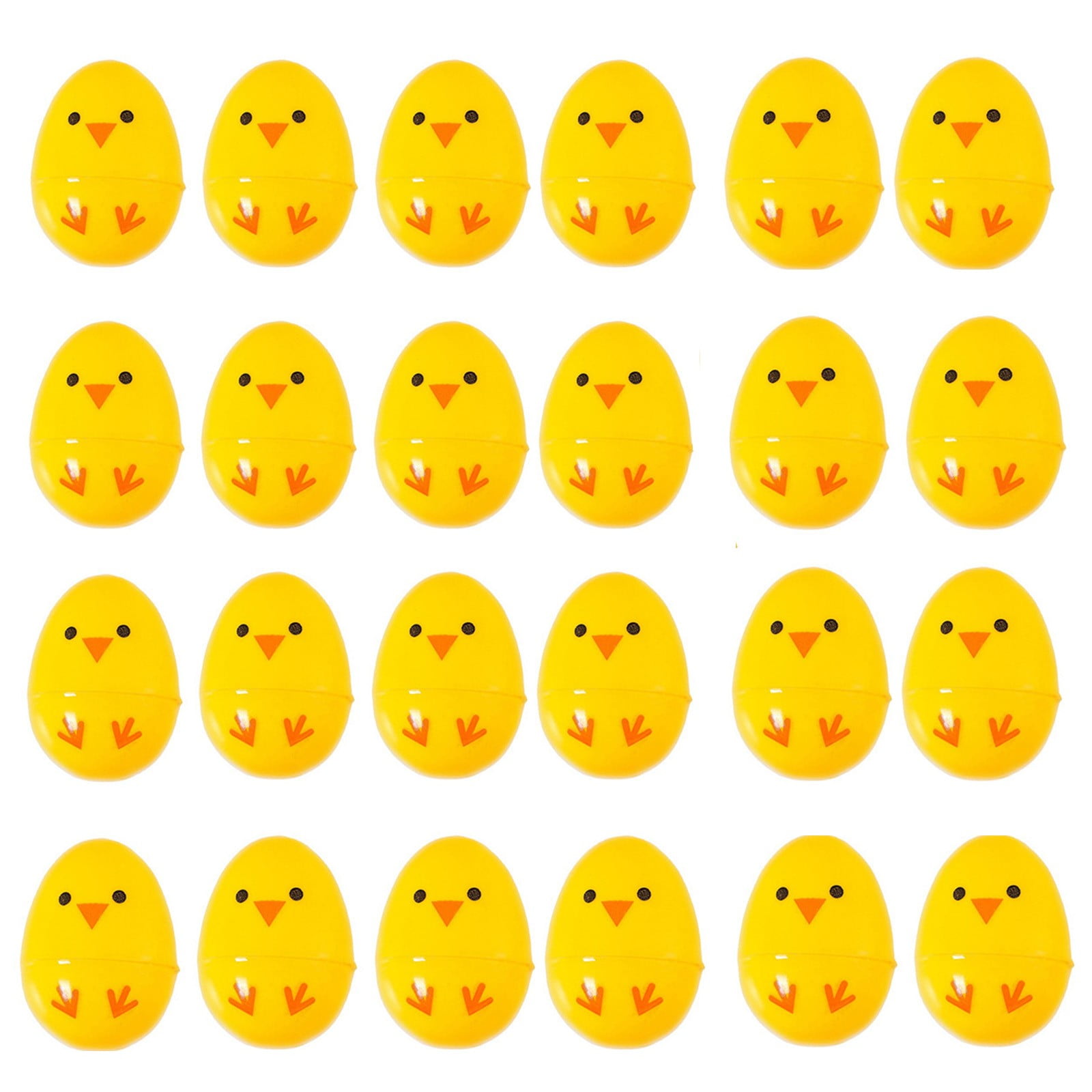 24-Pack Easter Egg Fillable Chick Shaped Plastic Eggs for Easter Egg ...