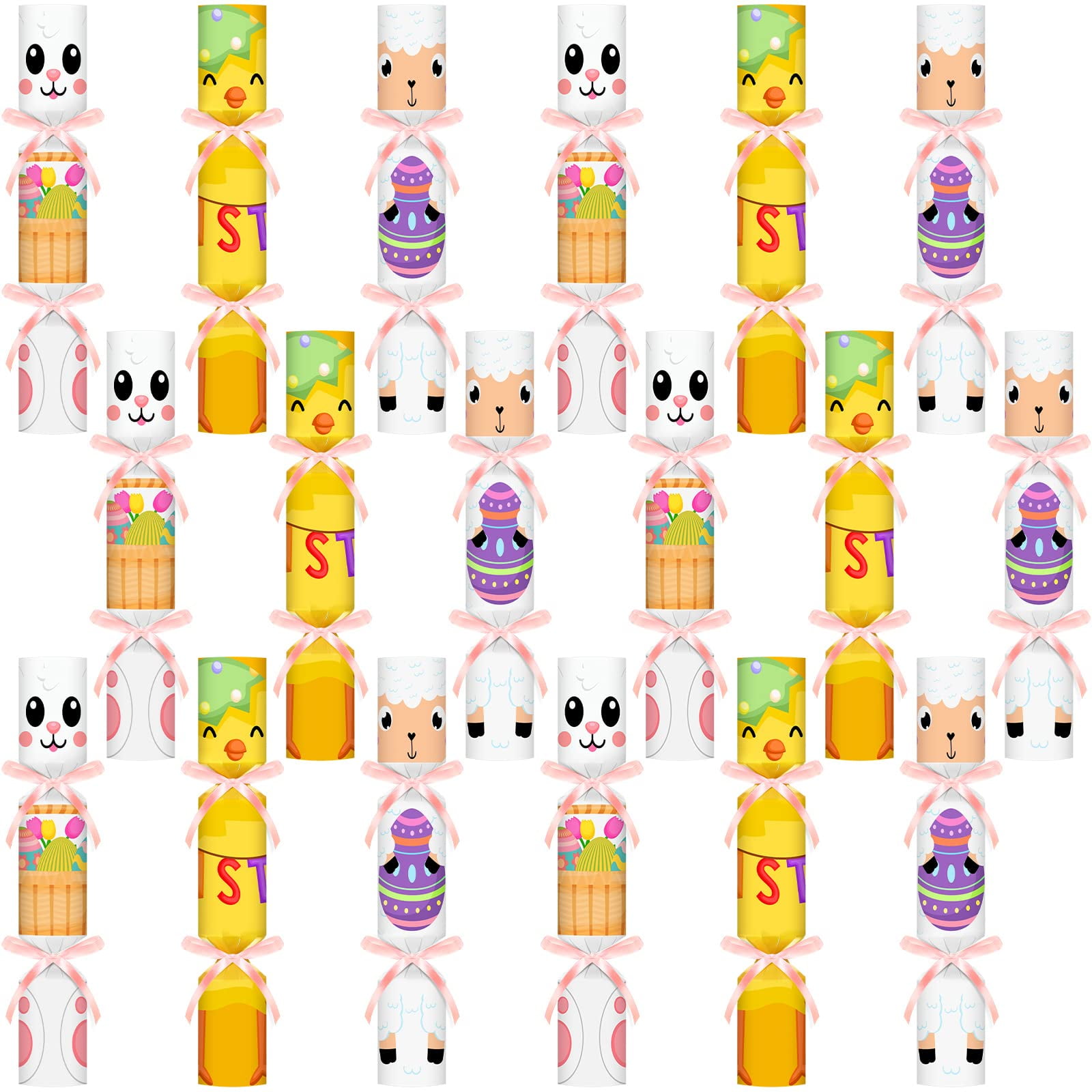 24 Pack Easter Party OIF8 Table Favors Set Easter No Snap Party Favor ...