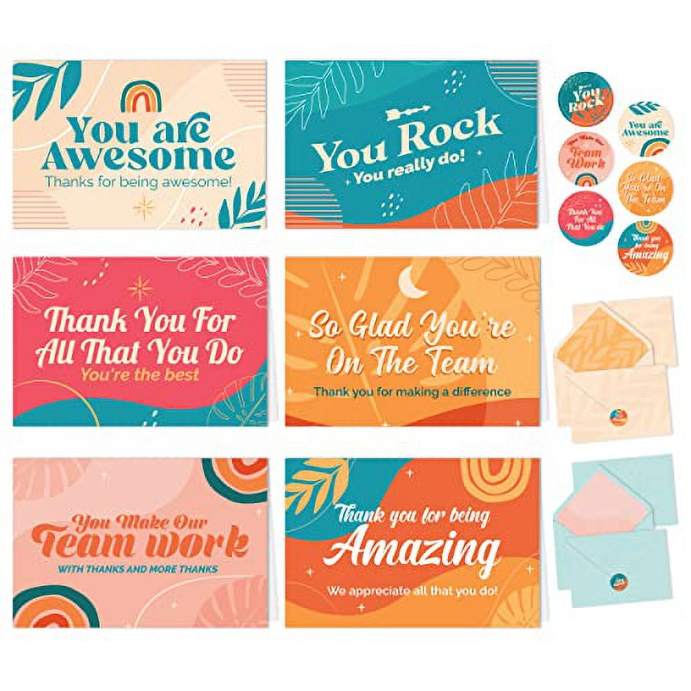 24 Pack Employee Appreciation Cards with Envelopes & Stickers - 6 ...