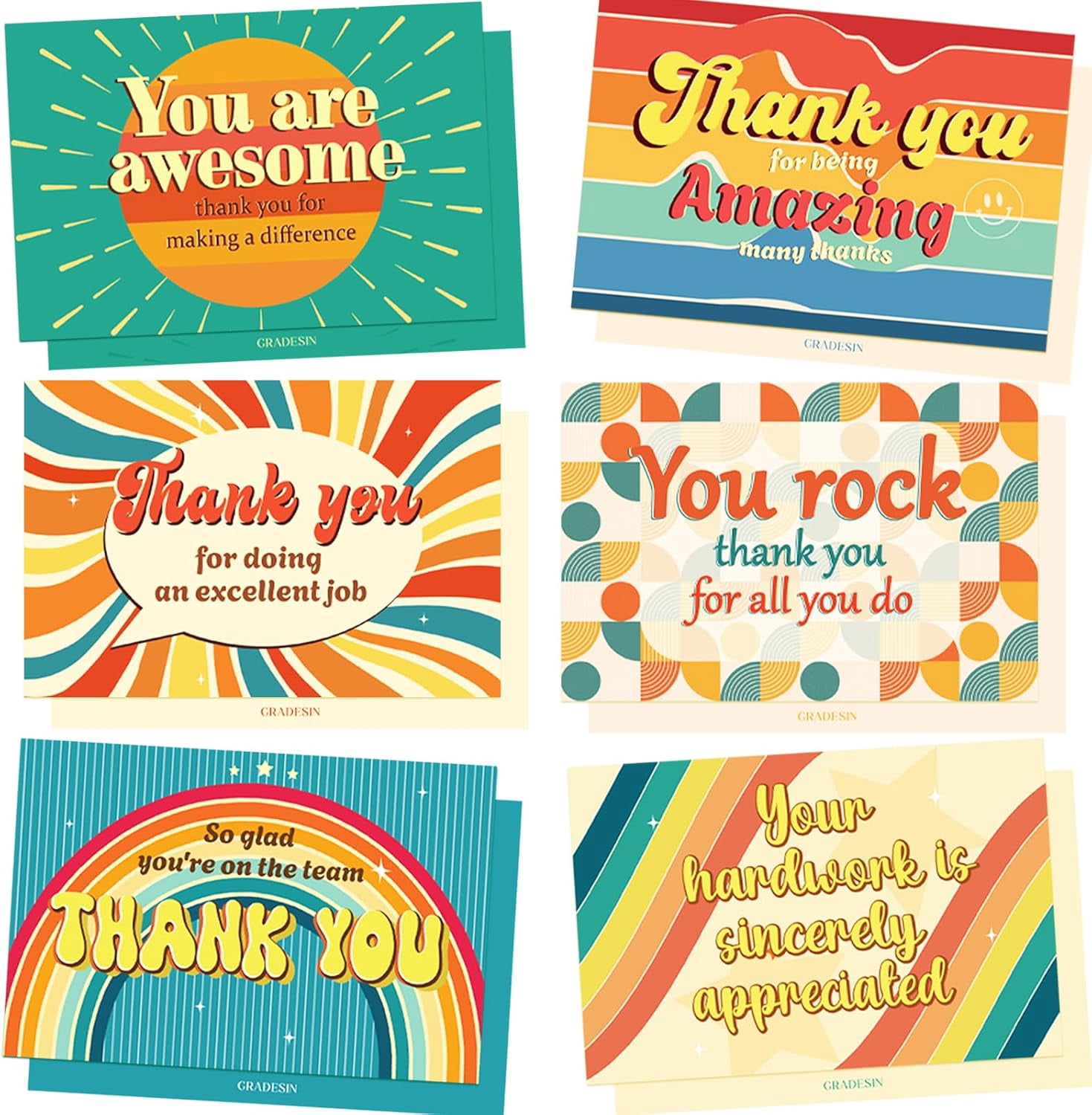 24 Pack Employee Appreciation Gifts Employee Thank you Cards with ...