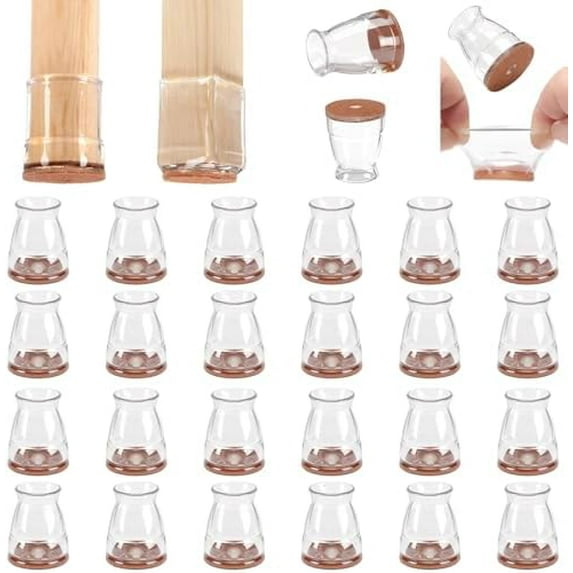 24 Pack Extra Small Chair Leg Floor Protectors for Hardwood Floors ...