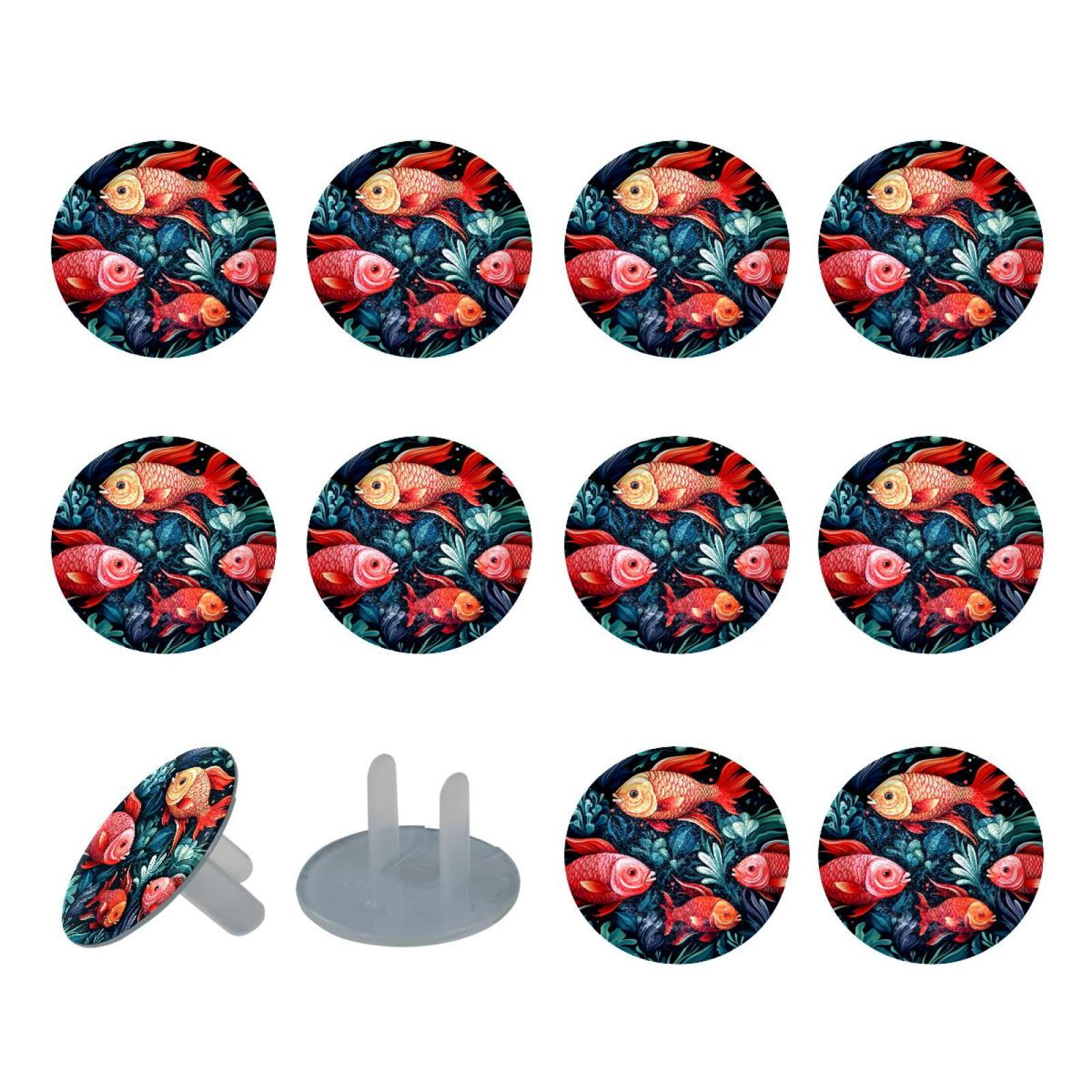 24 Pack Fish Outlet Covers Baby Proofing, Child Safety Plug Covers for ...