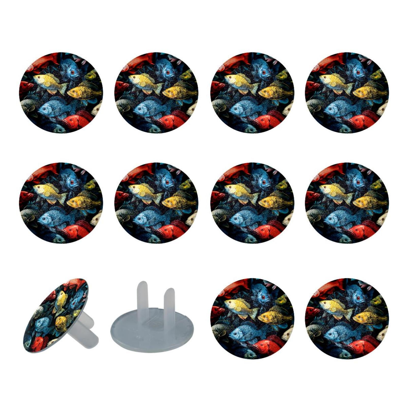 24 Pack Fish Outlet Covers Baby Proofing, Child Safety Plug Covers for ...