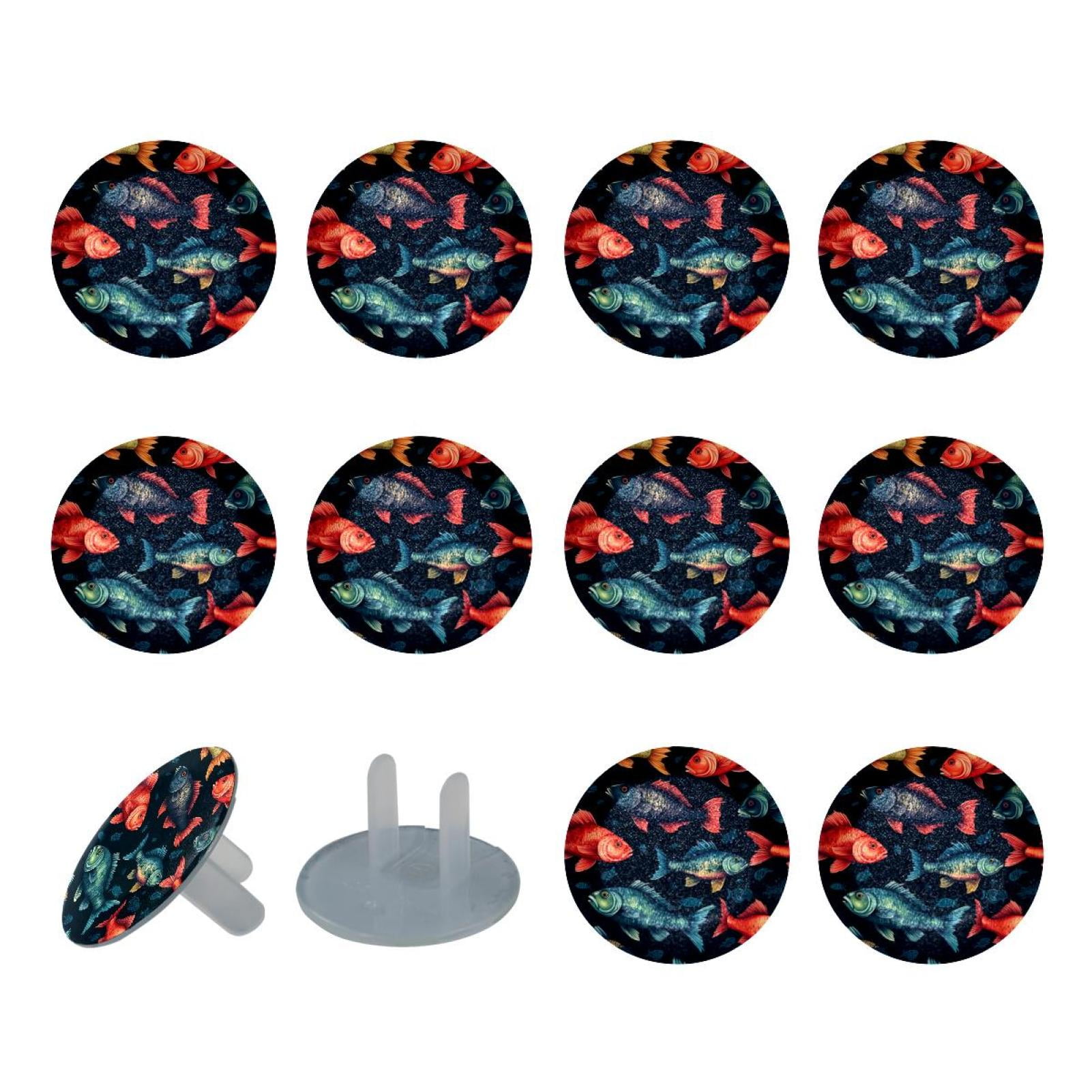 24 Pack Fish Outlet Covers Baby Proofing, Child Safety Plug Covers for ...