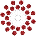 24-Pack Flower Lapel Pins for Men, Rose Boutonnieres Pin Groom Wedding ...
