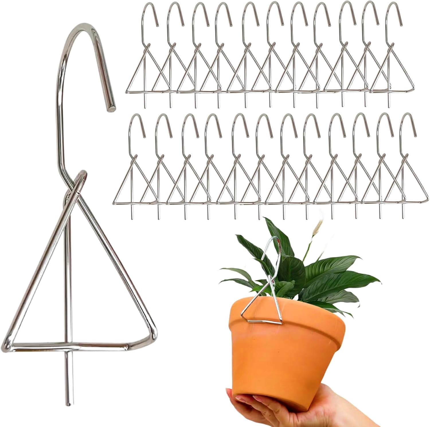 24 Pack Flower Pot Holder, Terracotta Pot Clips for Clay Pot, Plant ...