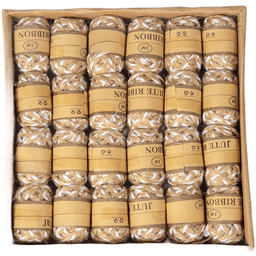 24 Pack For BRAIDED Hemp Rope Set for DIY Crafts Home Decor String ...