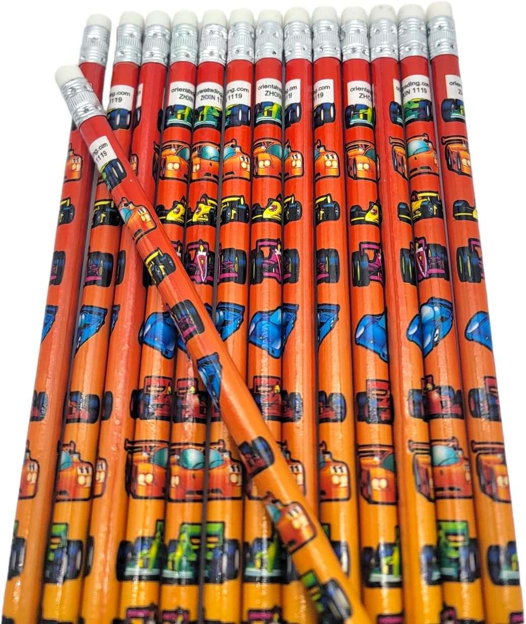24 Pack- Formula One Sport Car Racing Print Wooden Pencils (Standard 7. ...