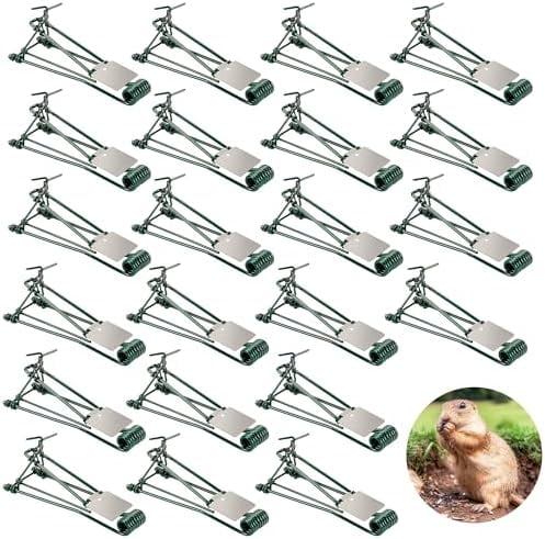 24 Pack Gopher Traps Outdoor - Reusable Easy Set Metal Gopher Trap ...