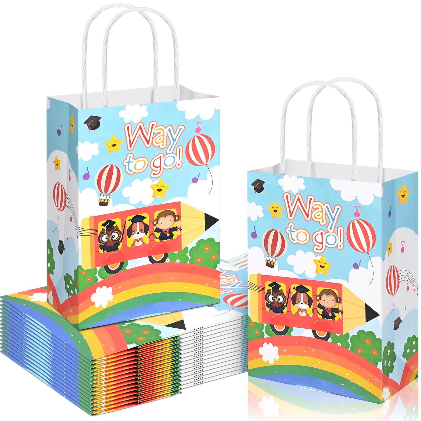 24 Pack Graduation Gift MMF7 Bags with Handle, Congratulations You Did ...