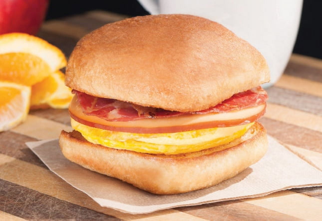 (24 Pack) Grand Prairie Bacon Egg & Cheese On Ciabatta, 3.7 Ounces Each ...