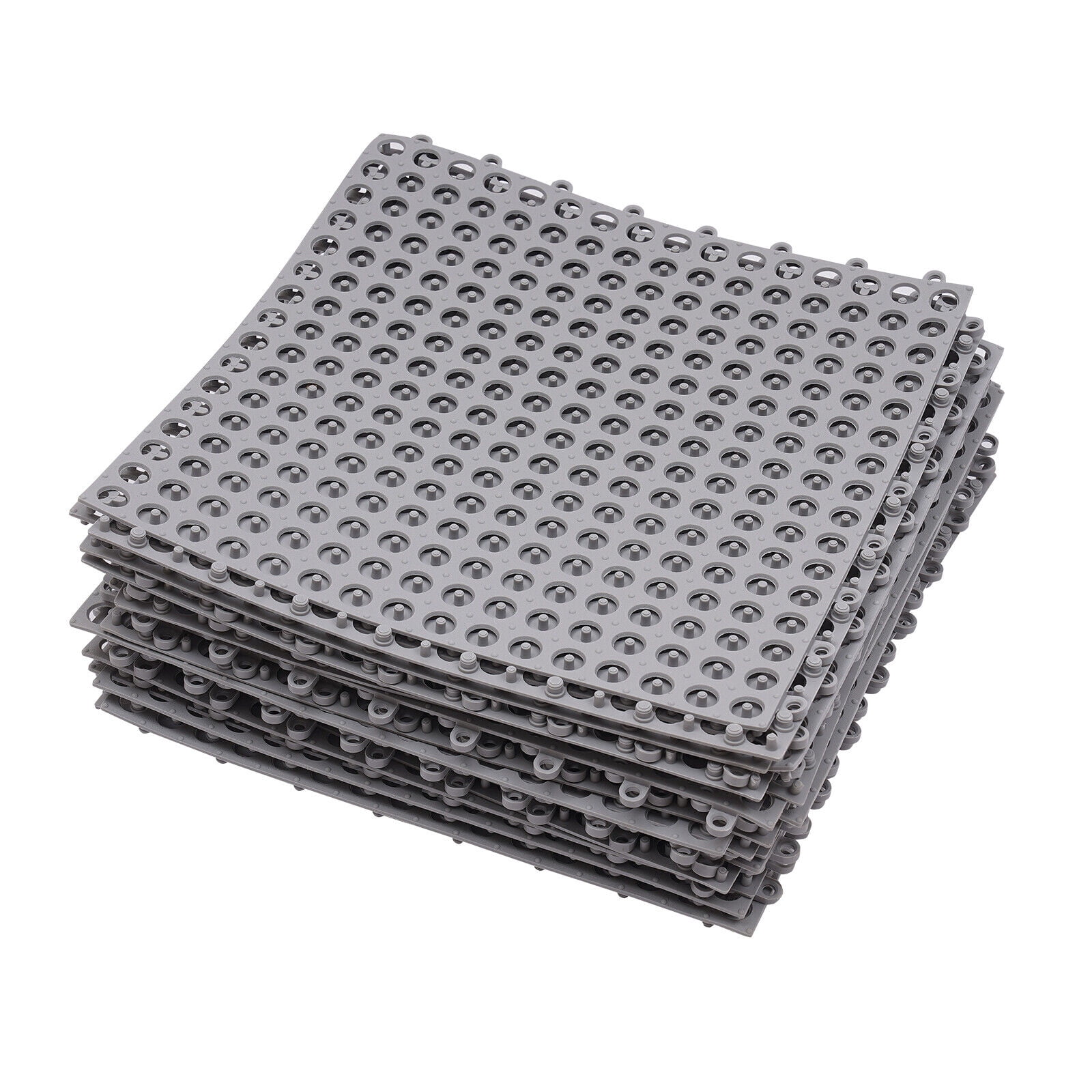 24-Pack Gray PVC Interlocking Floor Tiles, 11.81" x 11.81" - Walmart.com