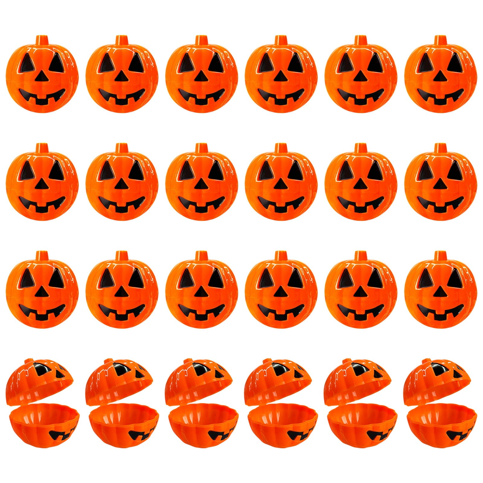 24 Pack Halloween Pumpkin Candy Containers, Mini Jack-O'-Lantern ...