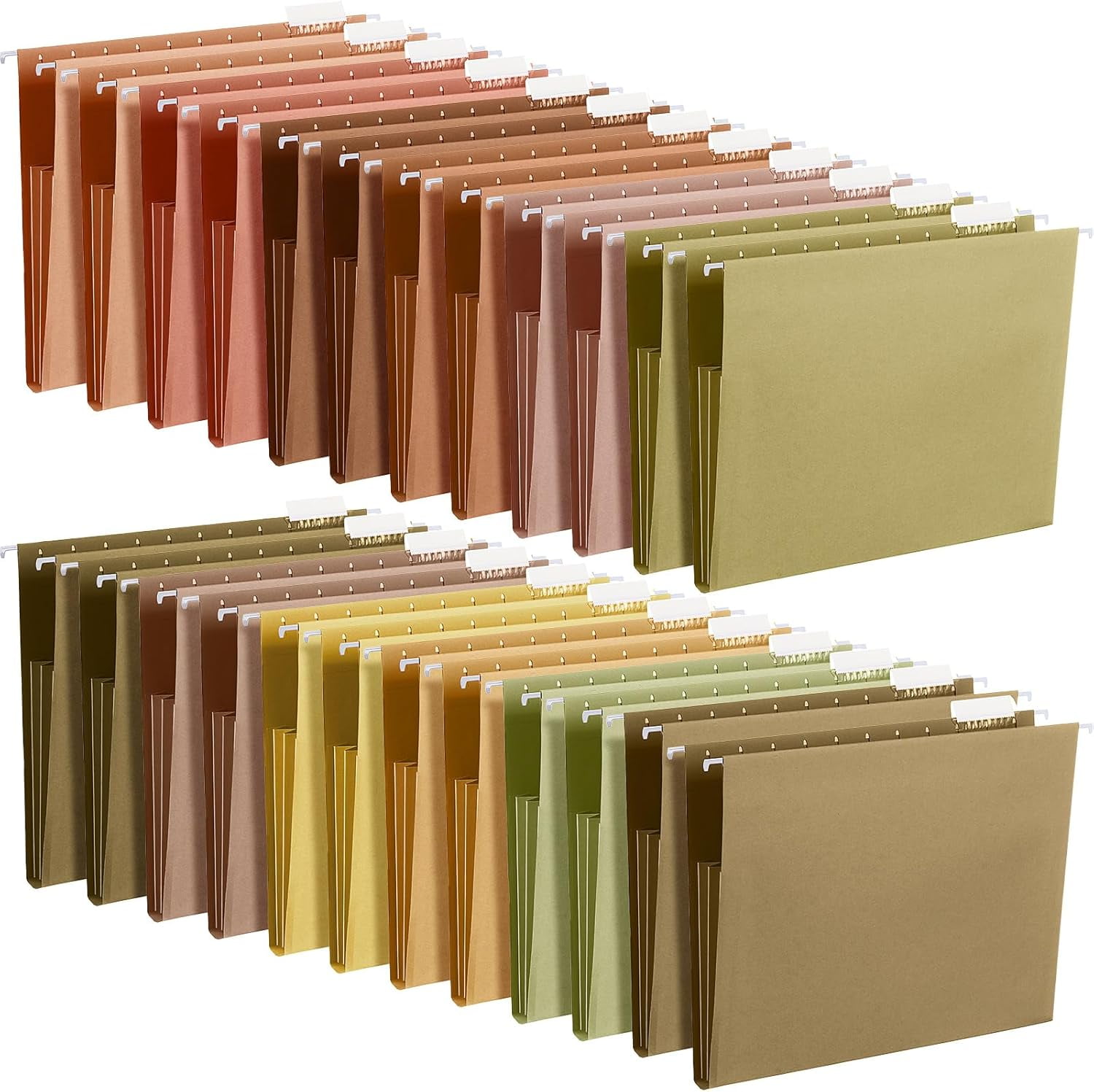 24 Pack Hanging File Folders 3 Pleats Letter Size File Cabinet Folders ...