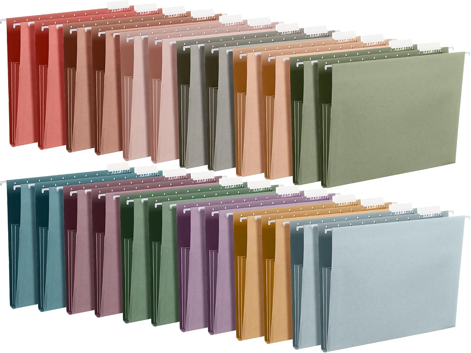 24 Pack Hanging File Folders 3 Pleats Letter Size File Cabinet Folders ...