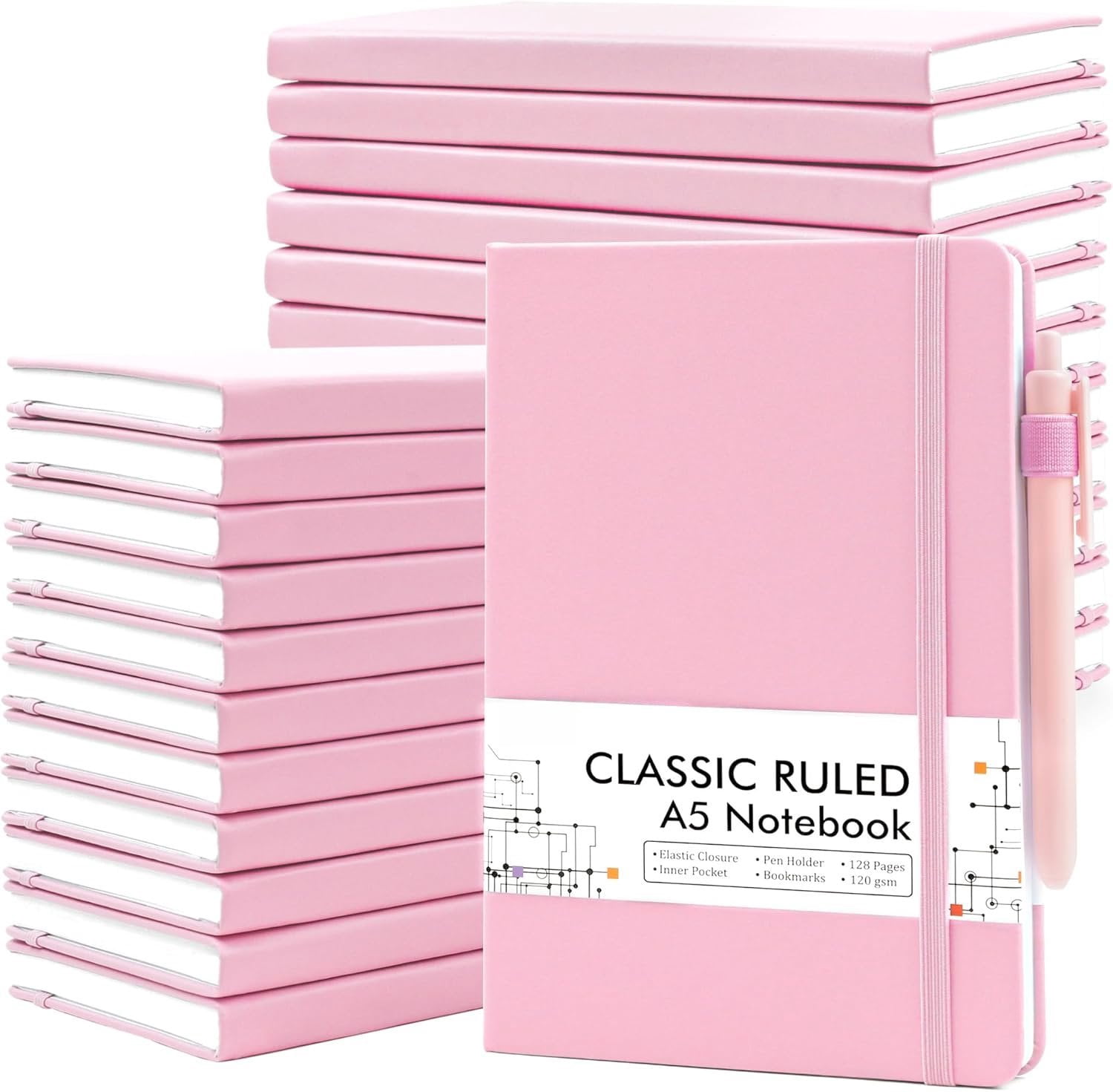 24 Pack Journal Notebook Bulk for Work, Business Notebook Hardcover ...