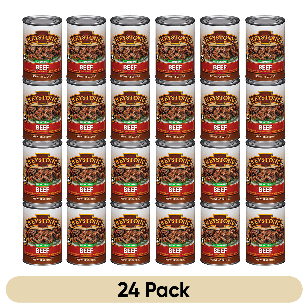 Keystone Meats 24 Pack All Natural Canned Beef 14.5oz | Camping ...