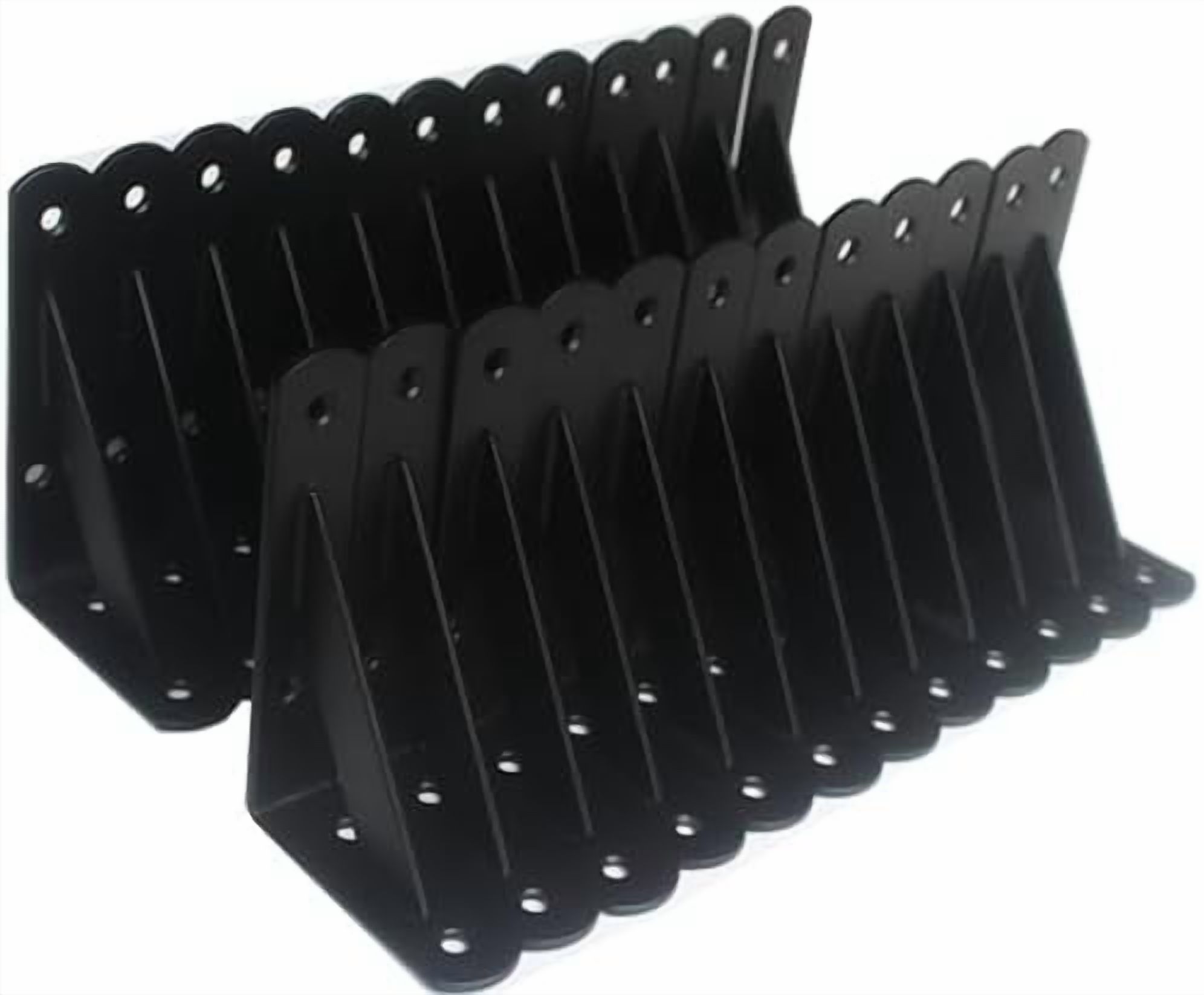 24 Pack L5 x H 3" Black Heavy Duty Shelf Brackets with Screws Metal ...
