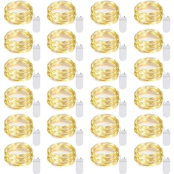24 Pack Fairy Lights Battery Operated - 7Ft 20 Led Mini String Lights ...