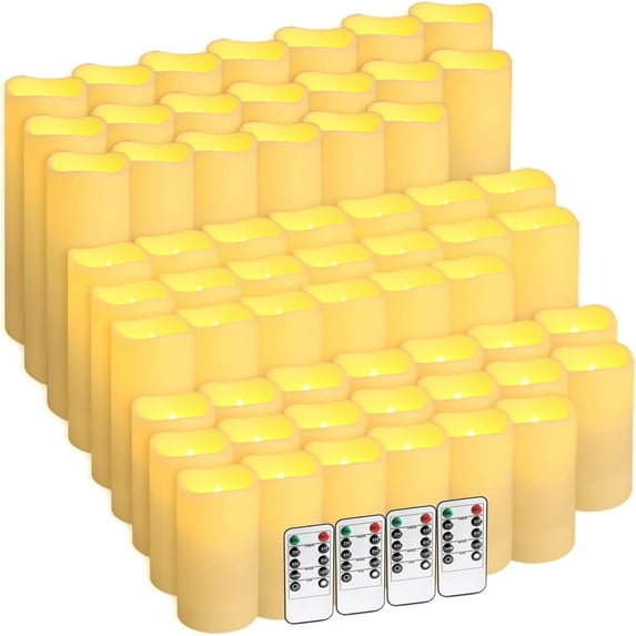 24-Pack LED Flameless Candles with Remote Control -Flickering Electric ...