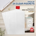 24 Pack Labels For Storage Bins 3" X 5" Plastic Clear Adhesive Index ...