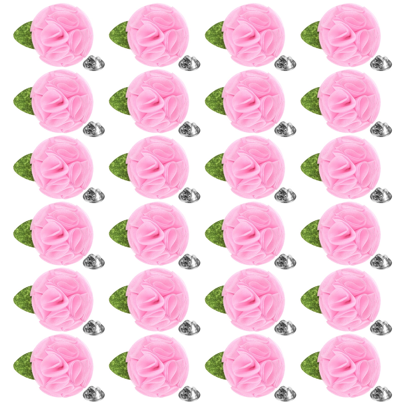 24-Pack Lapel Pin for Men, 2.56" Handmade Flower Brooch Button Pins for ...