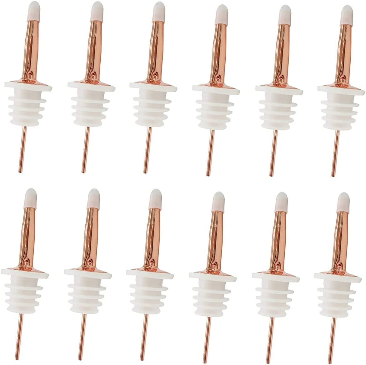 24 Pack Liquor Pour Spouts Set - Stainless Steel bottle spout and ...