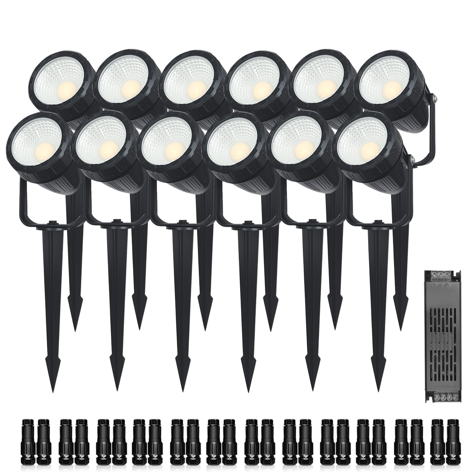 12 Pack Low Voltage LED Landscape Lights Outdoor 7W 840LM,With Driver ...