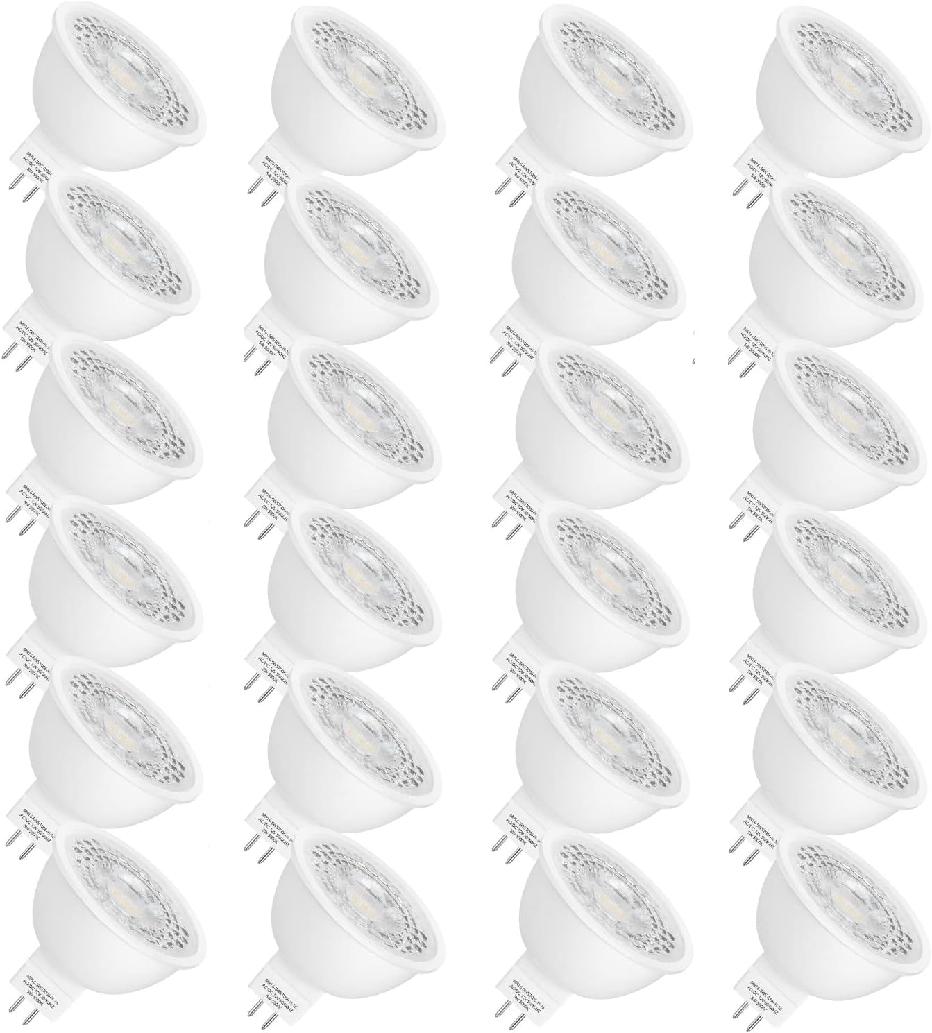 24 Pack MR16 LED Bulbs 50W Halogen Equivalent,2700K Warm White,5W GU5.3 ...