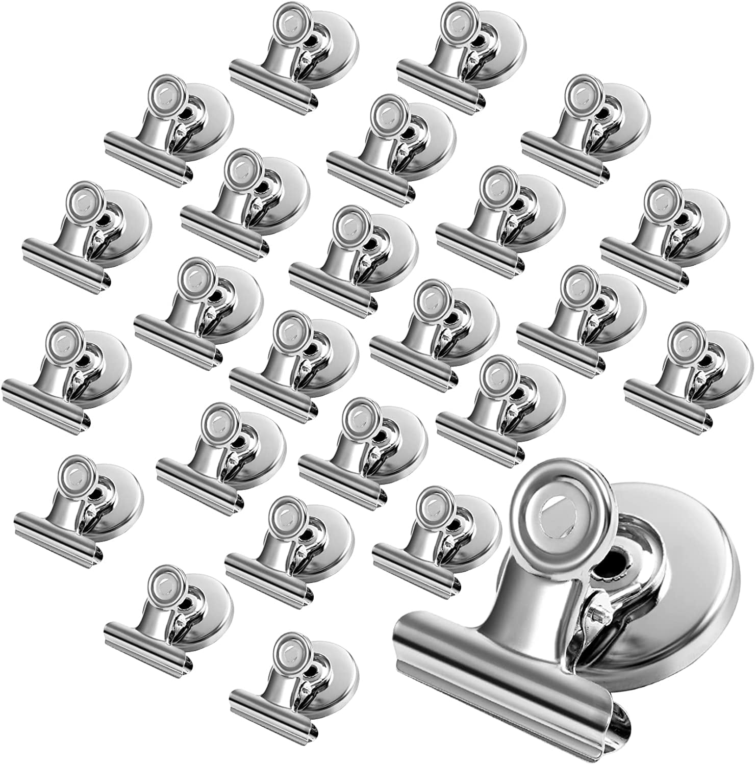 24 Pack Magnetic Clips Heavy Duty Fridge Magnets Clips, Whiteboard ...