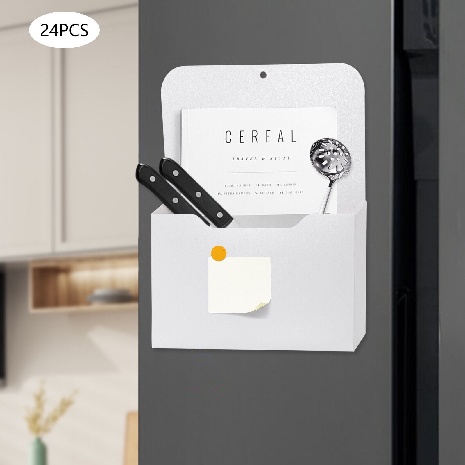 24 Pack Magnetic File Holder Paper Organizer,Wall Hanging File ...